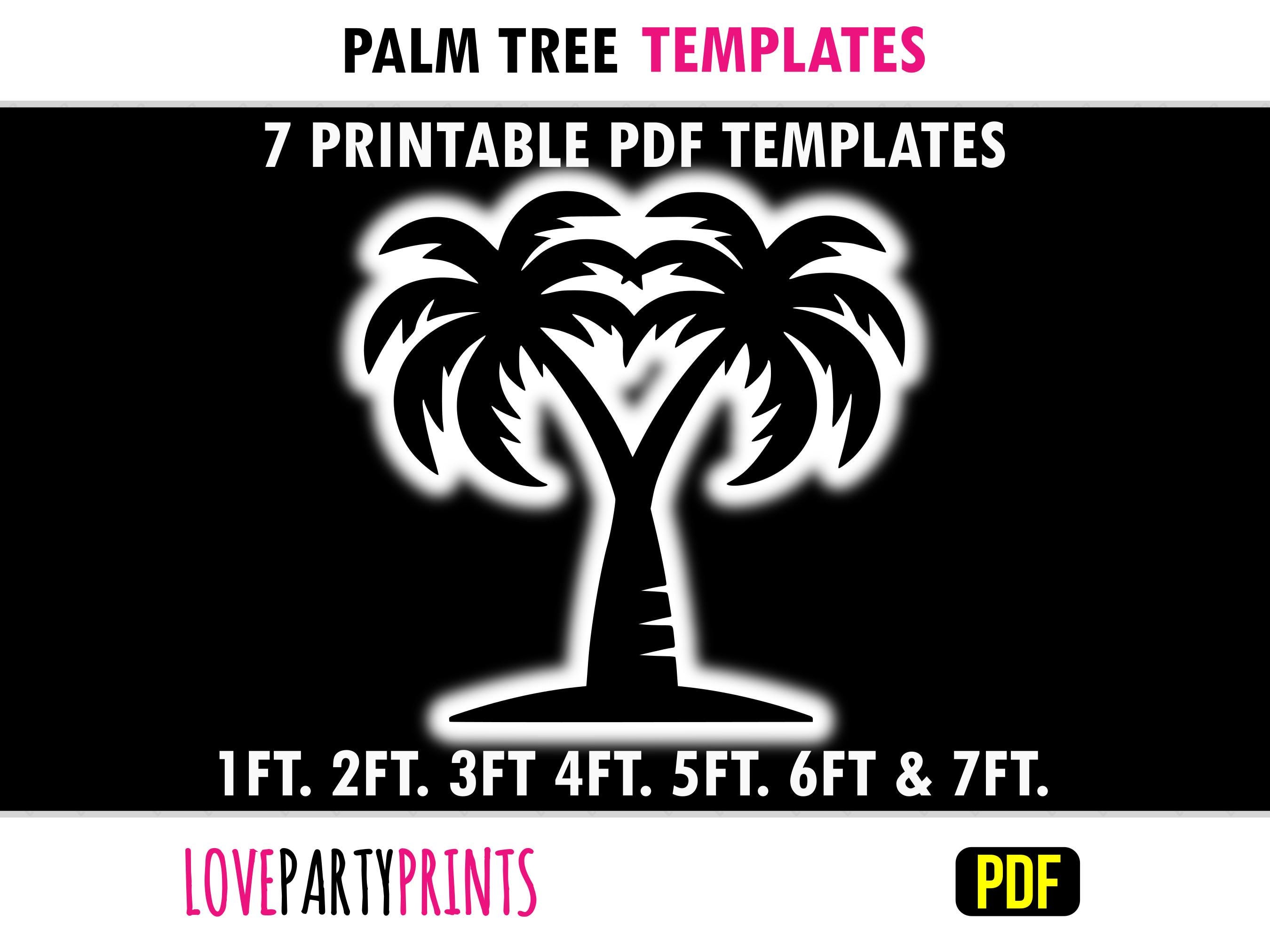 Palm Tree Template PDF, Print and Cut Templates, Giant Life Size ...