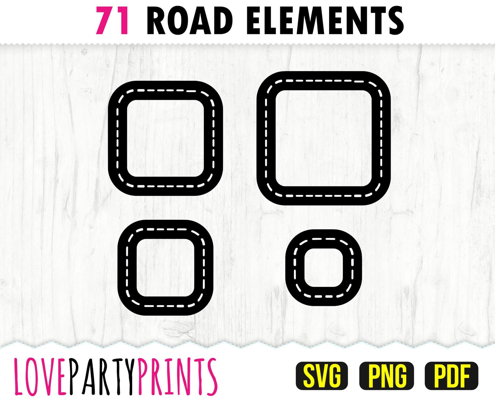 Road Templates SVG PNG PDF, Race Track Elements, Road Blocks, Curved ...