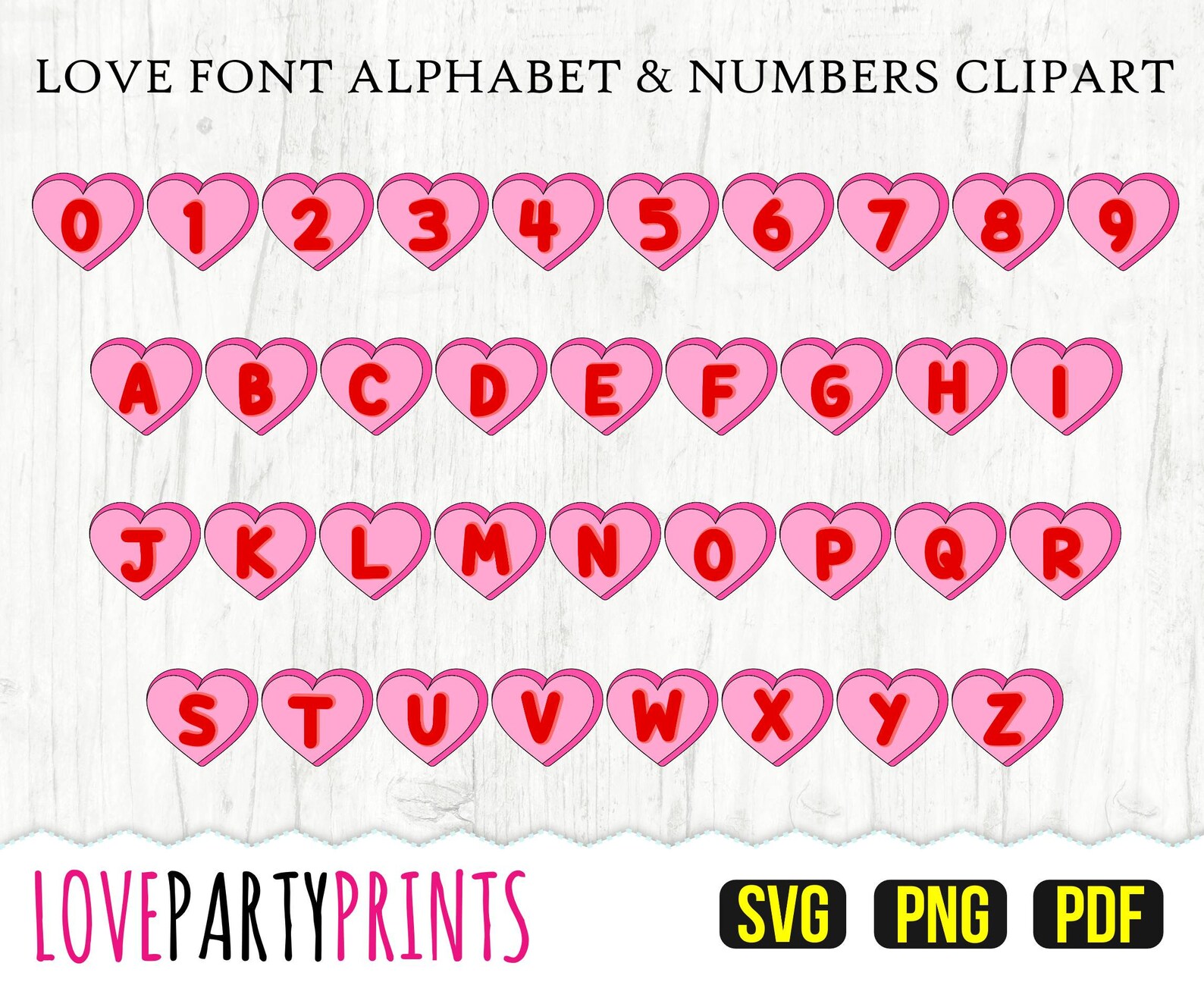 LOVE FONT SVG Png and Pdf Files 300dpi High Quality | Etsy
