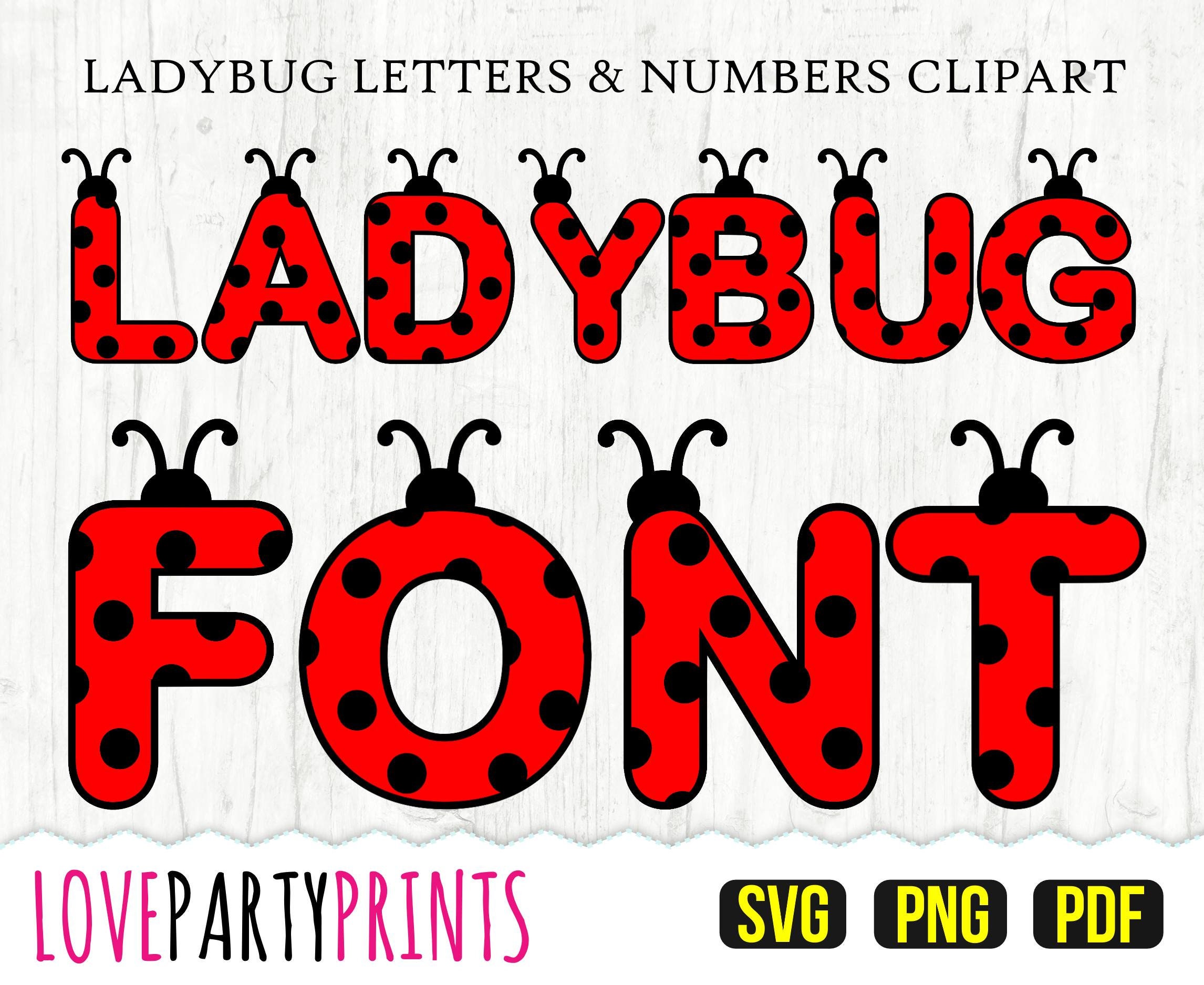 LADYBUG FONT Svg Png and Pdf Files 300dpi High Quality | Etsy UK