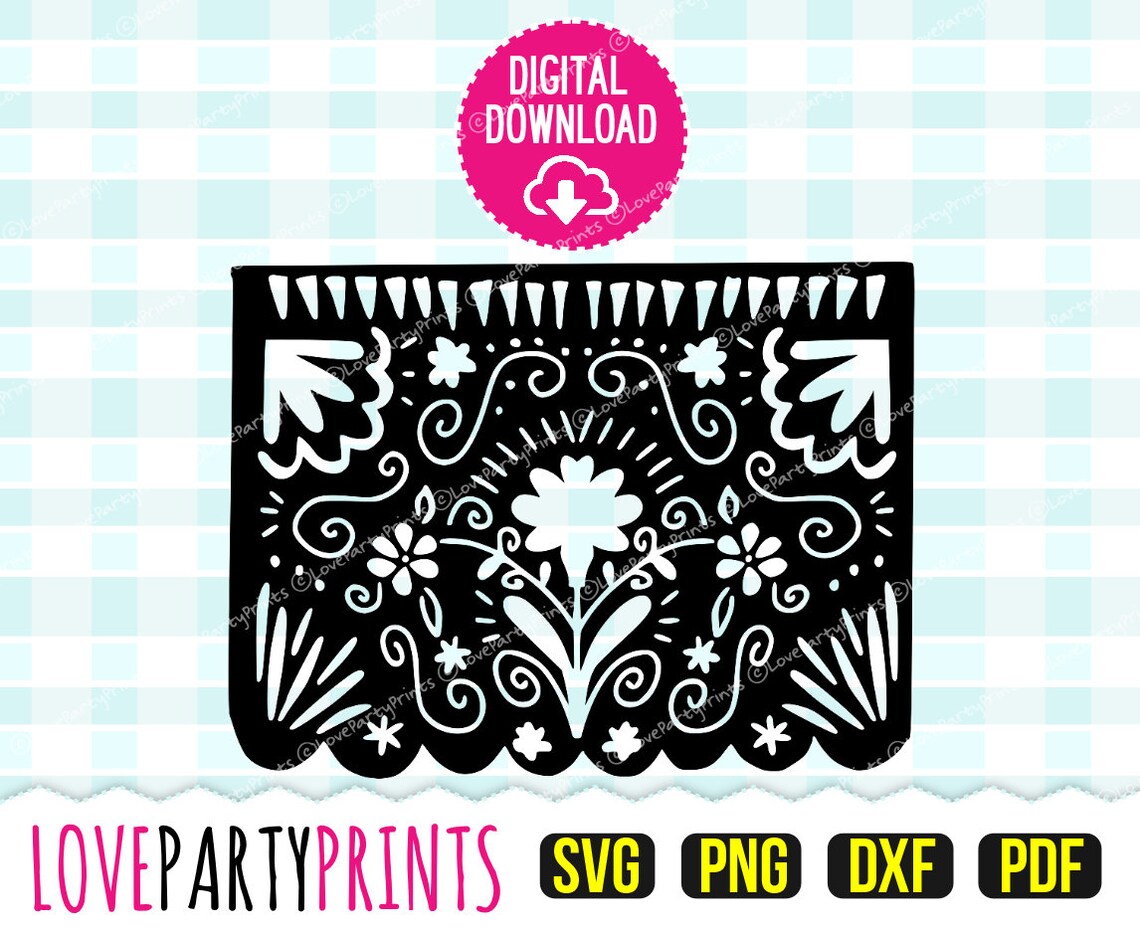 Mexican Fiesta Banner SVG DXF PNG Pdf Papel Picado Svg - Etsy UK