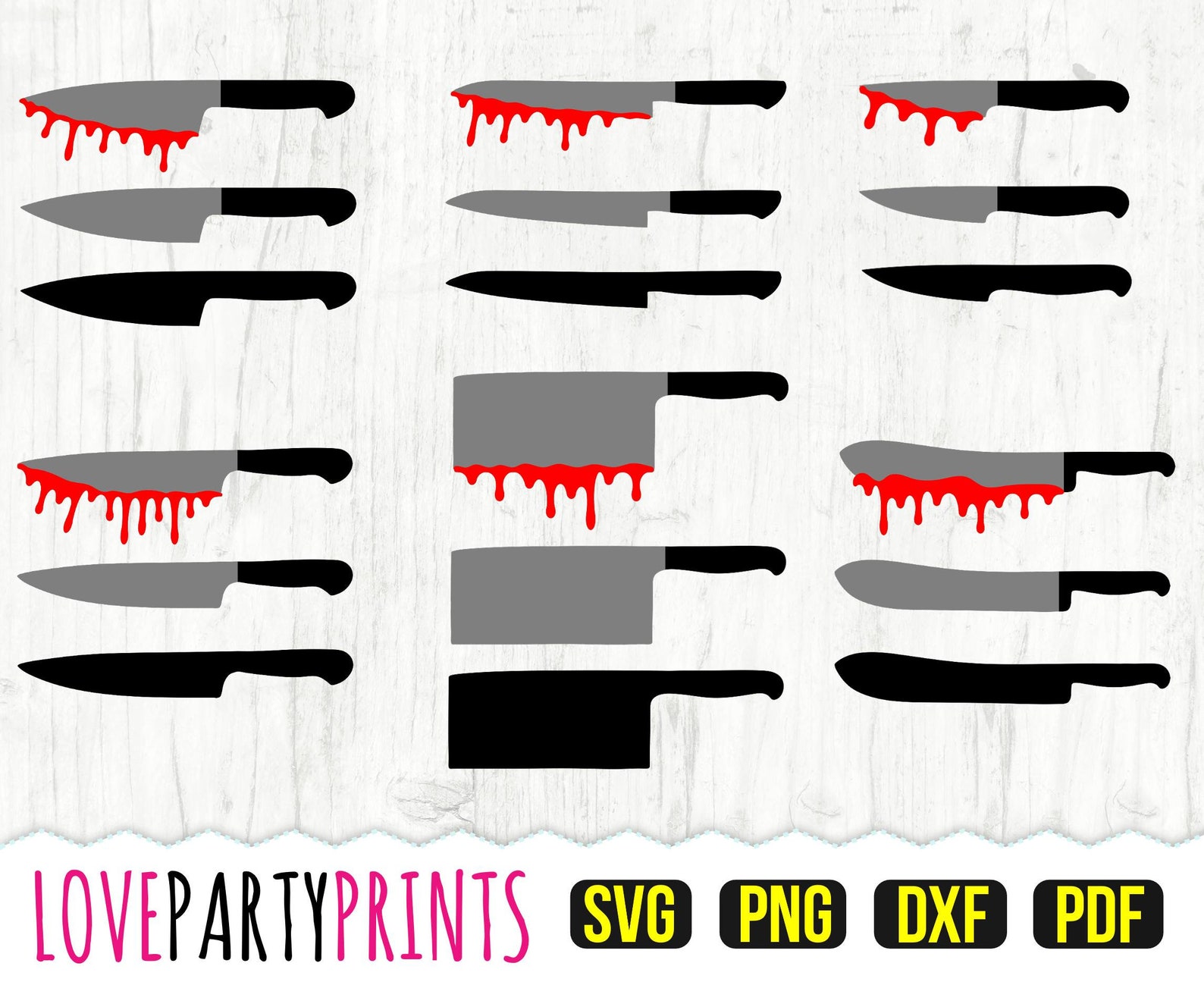 Bloody Knives SVG PNG DXF Pdf Bloody Knife Svg Knife Svg | Etsy
