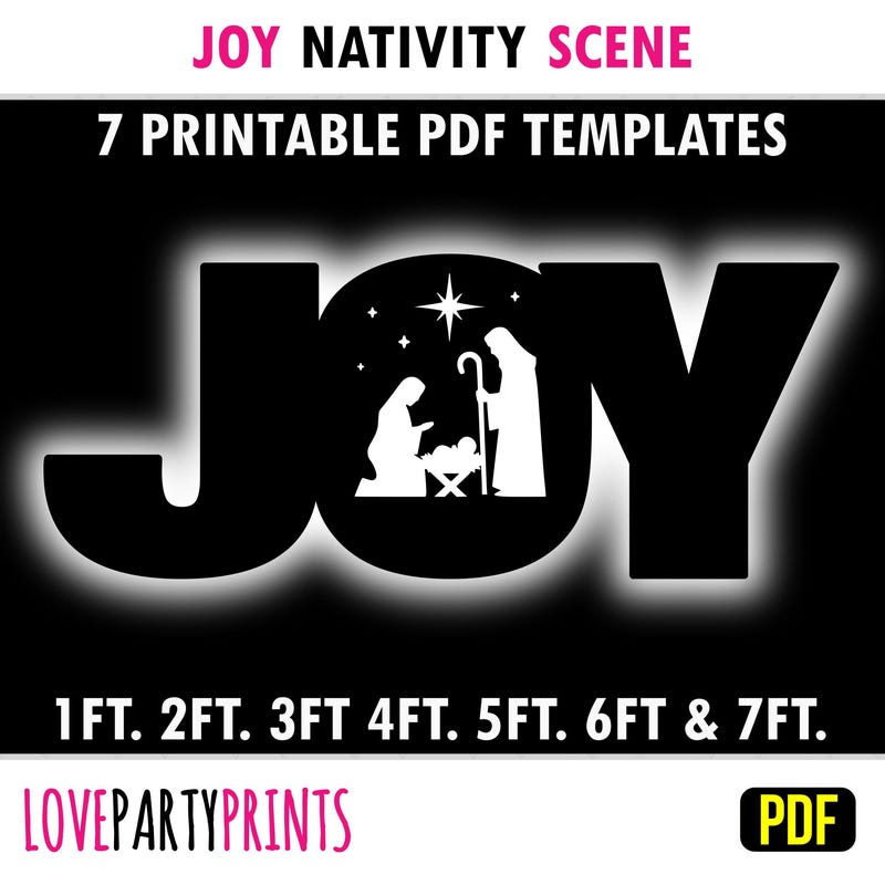 Joy Nativity Svg - Etsy