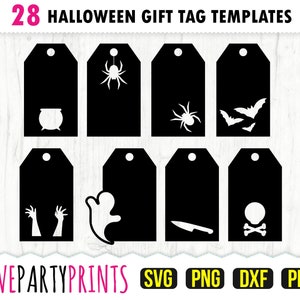 Halloween Gift Tags SVG PNG PDF Dxf, Holiday Gift Tag Svg, Spooky Gift ...