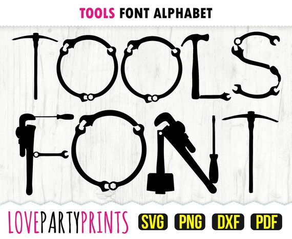 TOOLS FONT SVG Dxf Png Pdf Tool Alphabet Letters Work - Etsy Singapore