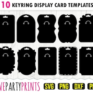 Keyring Display Card Svg DXF PNG PDF Key Ring Tag Svg - Etsy UK