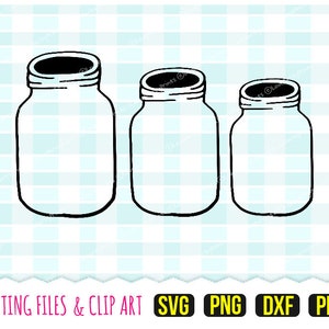 Mason Jars Svg, DXF, PNG, PDF, Mason Jar Monogram Frame Svg, Hand Drawn ...