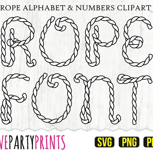 ROPE FONT SVG Png Pdf Rope Font Clipart Rodeo Font - Etsy UK