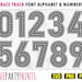 Road Font SVG, PNG, PDF, Road Letters Svg, Road Numbers Svg, Race Track ...