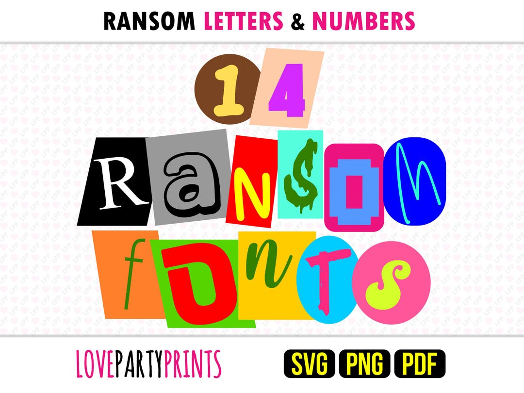 Ransom Letters Numbers Font SVG PNG Pdf, 14 Magazine Fonts BUNDLE, 868 ...
