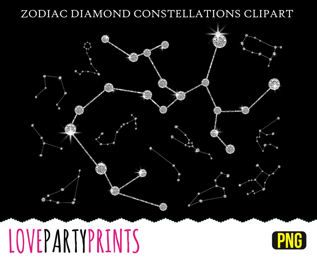 Diamond Zodiac Constellation PNG Files Zodiac Svg Diamond - Etsy