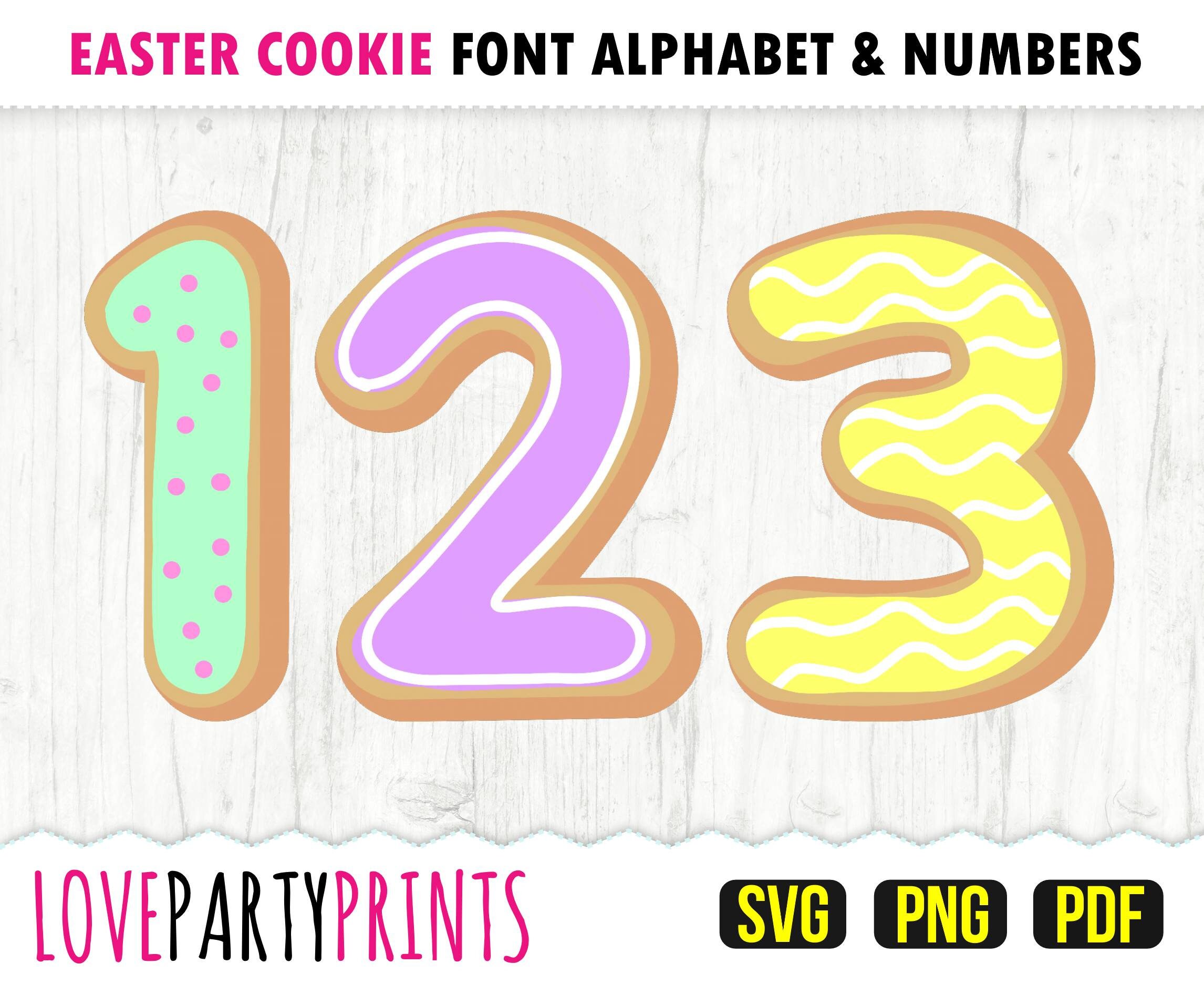 EASTER COOKIE FONT Svg, Png and Pdf Files, 300dpi High Quality ...
