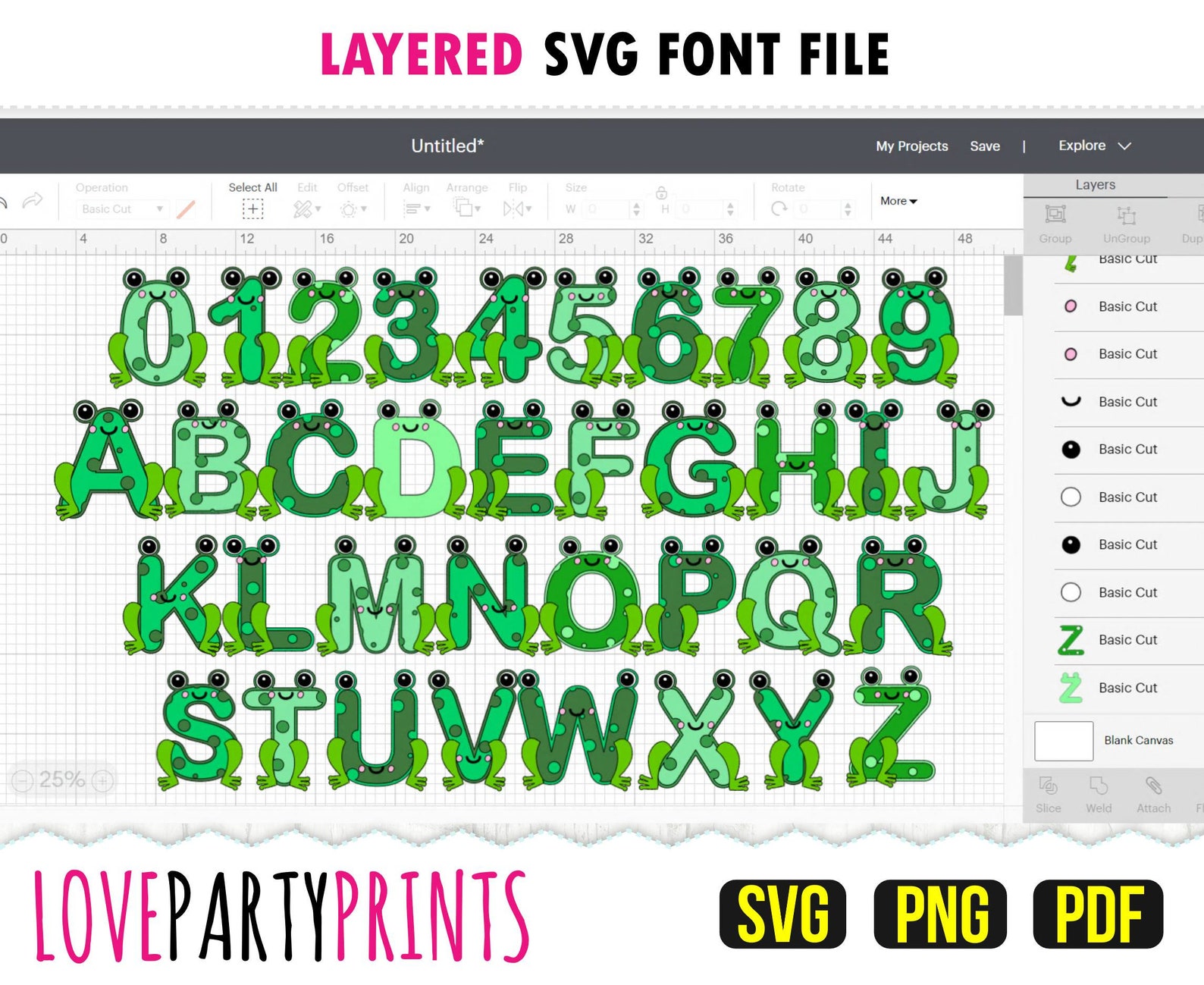 FROG FONT SVG, Png and Pdf Files, 300dpi High Quality, Silhouette ...