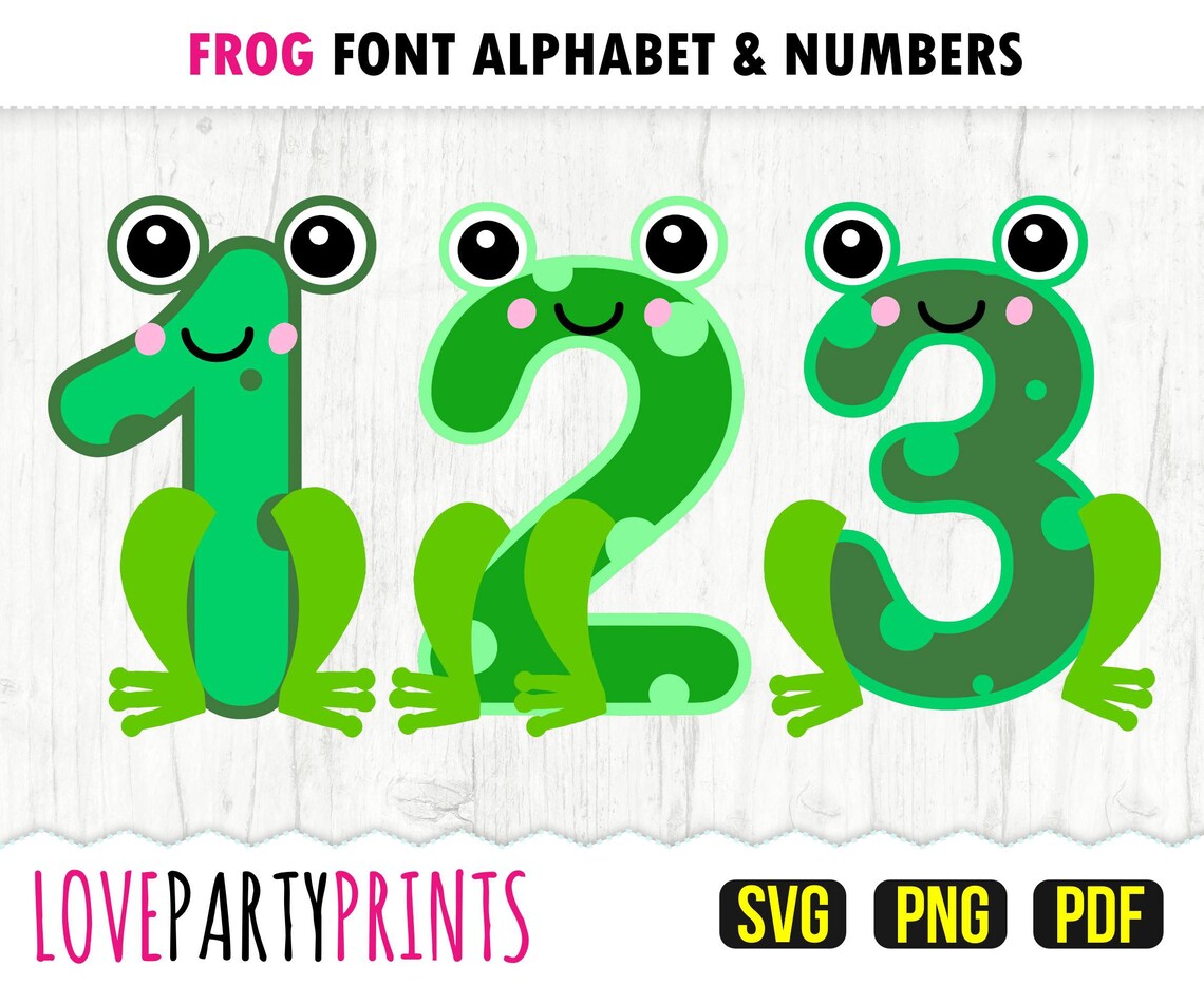 FROG FONT SVG Png and Pdf Files 300dpi High Quality - Etsy