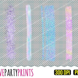 Rainbow Brush Strokes Clipart, PNG Format 300dpi, Rainbow Glitter ...