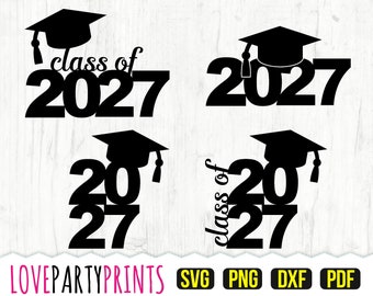 Class of 2027 SVG DXF EPS Png Files for Cutting Machines - Etsy