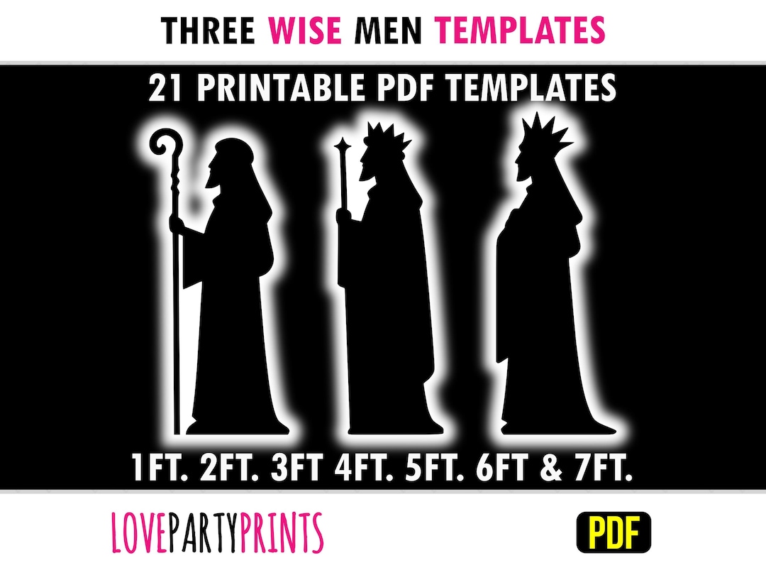Three Wise Men Templates, PDF, Life Size Outdoor Lawn Silhouette 1ft ...
