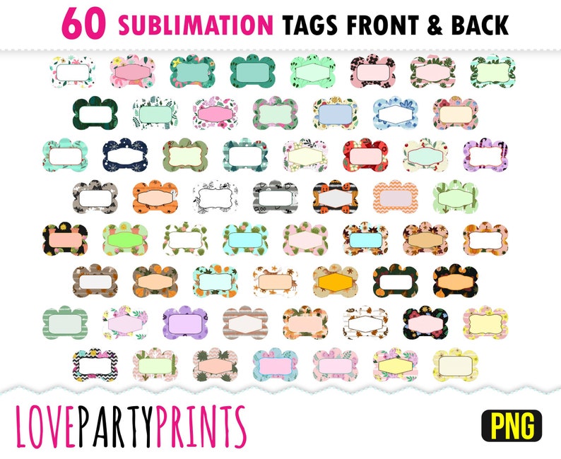 Dog Tag Sublimation PNG Bundle Dog Bone Tag Dog Tag Template - Etsy