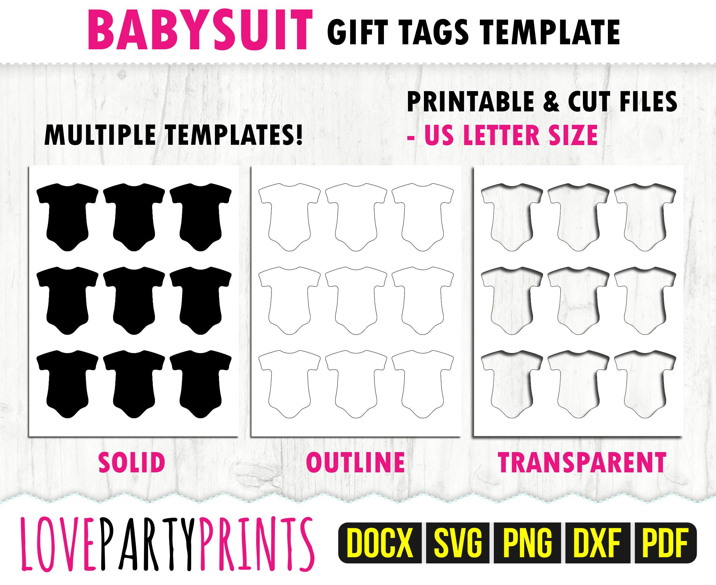 Baby Gift Tag Template SVG, PDF, Png, Dxf, Baby Shower Gift Tag ...