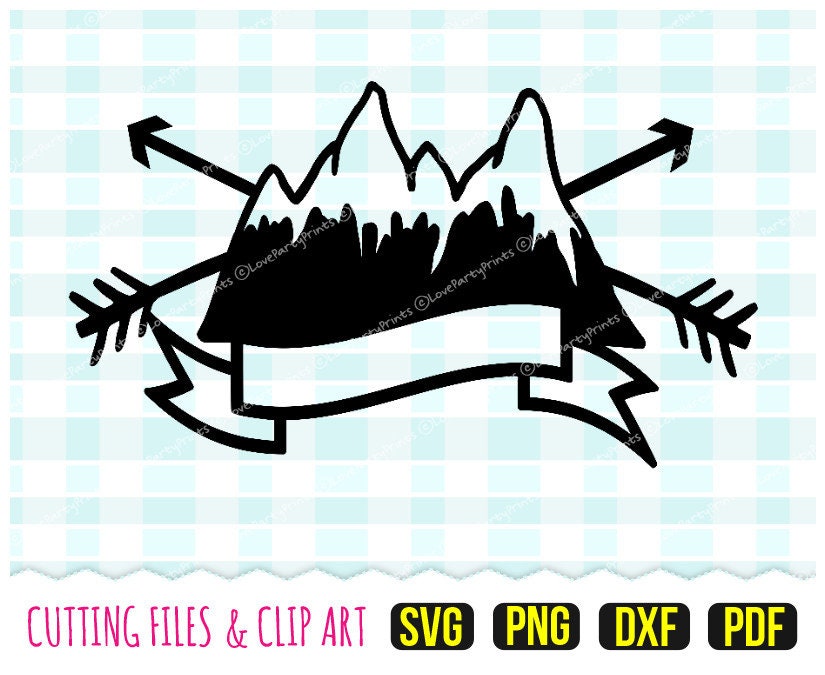 Mountain Banner Svg DXF PNG PDF Outdoors Camping Decal - Etsy