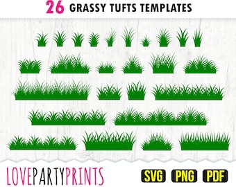 Grass Svg Easter Spring Decor Grass Clipart Clip Art Scrapbook - Etsy