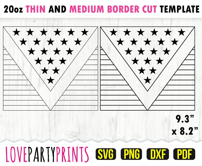 V Split USA Tumbler SVG Dxf PNG Pdf 20 Oz Skinny Tumbler - Etsy