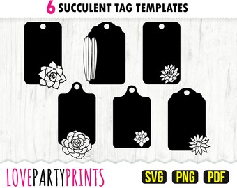 Succulent Gift Tag - Etsy