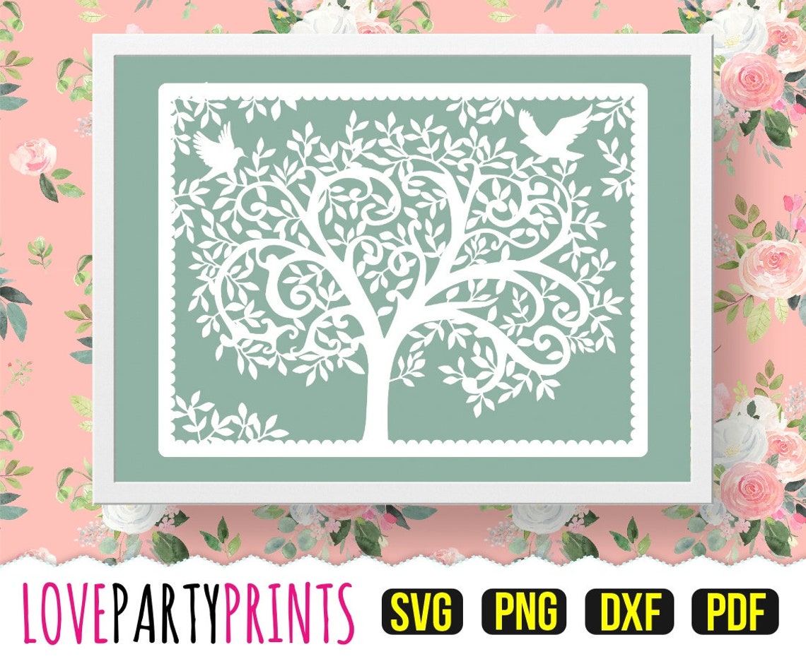 Papercut Tree of Life Template PDF and PNG Clip Art With Svg - Etsy