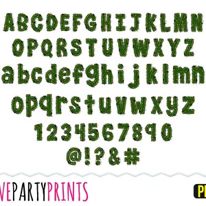 Xmas Alphabet Letters Numbers Doodle PNG Font, Uppercase & Lowercase ...