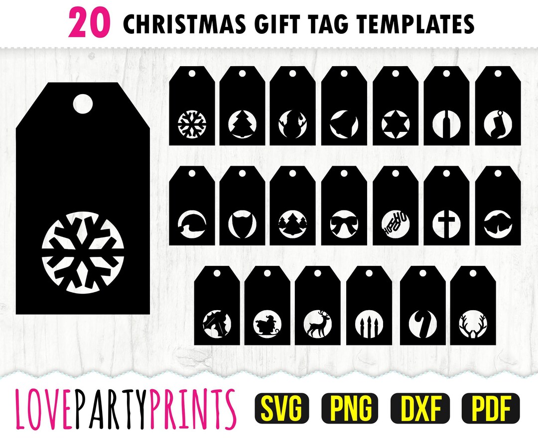 Christmas Gift Label SVG PNG PDF Dxf, Holiday Gift Tag Svg, Gift Tag ...