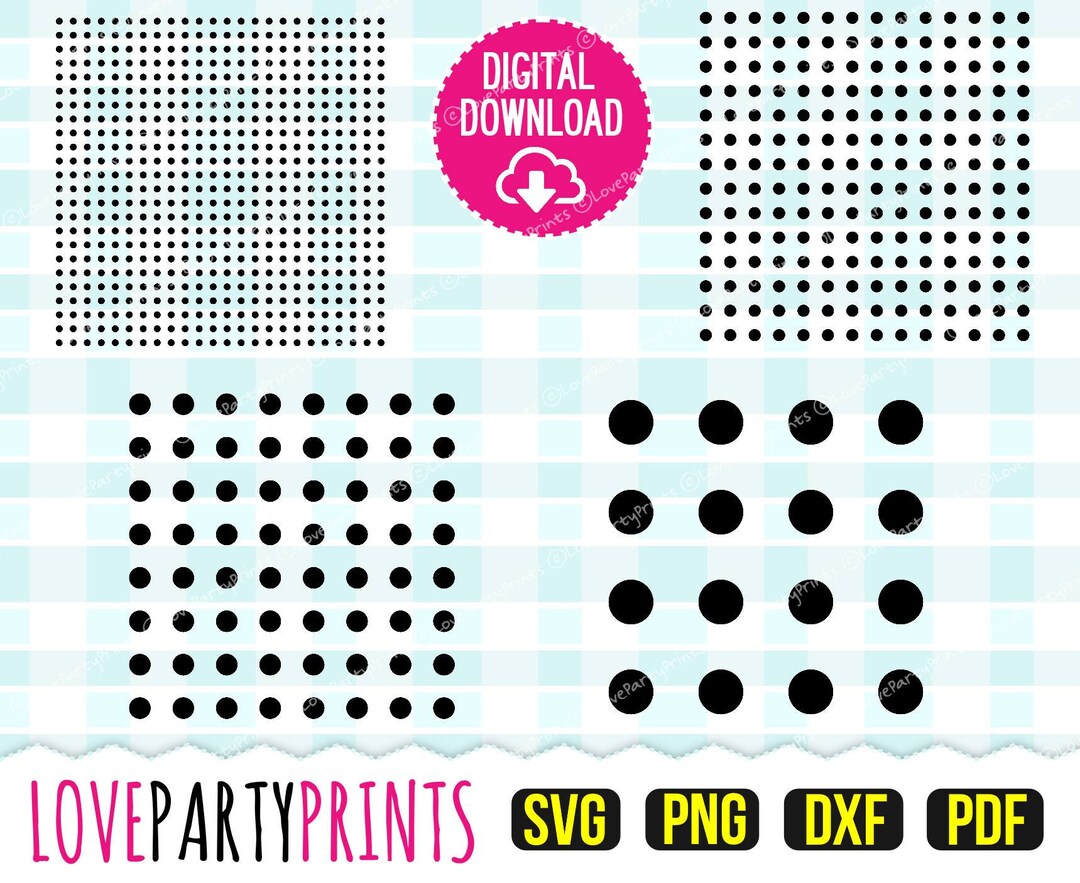 POLKA DOT Pattern SVG, Dxf, Png, Pdf, Repeating Pattern, Transparent ...