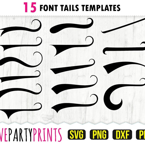Font With Tails - Etsy