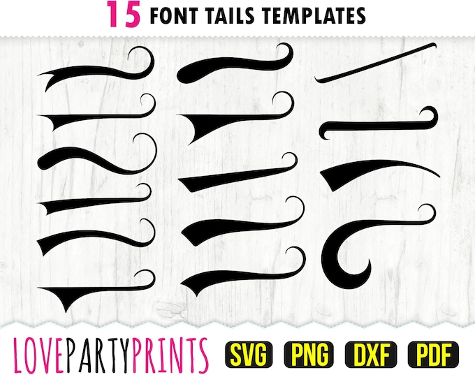 Text Tails SVG / Font Tails Svg / Swoosh Svg / Dividers Svg / Cutting ...