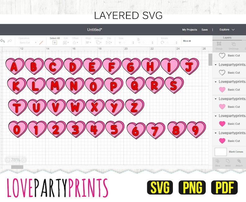 LOVE FONT SVG Png and Pdf Files 300dpi High Quality | Etsy