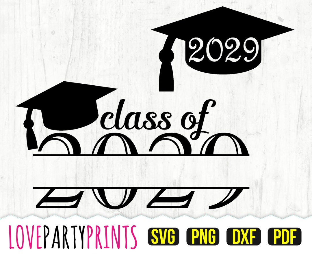 Class of 2029 SVG, DXF, PNG, Pdf, Senior 2029 Svg, Split Monogram Svg ...