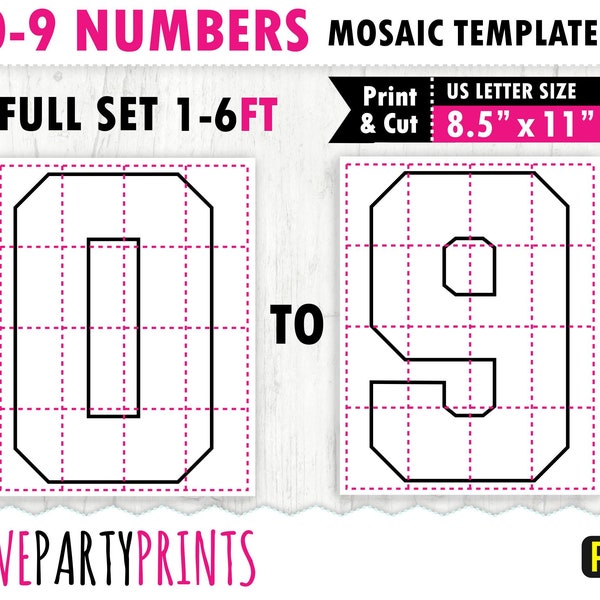 Mosaic Numbers Etsy