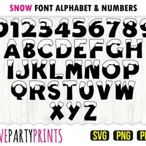 SNOW Font SVG, Png and Pdf Files, 300dpi High Quality, Silhouette ...