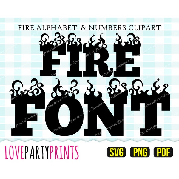 Fire Font Svg - Etsy