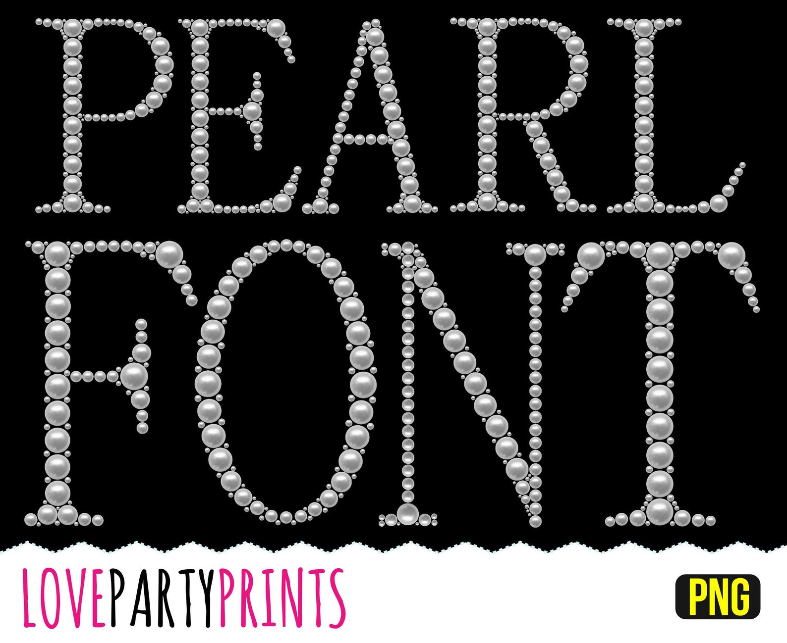 PEARL FONT PNG files Full Pearl Alphabet 300dpi High | Etsy