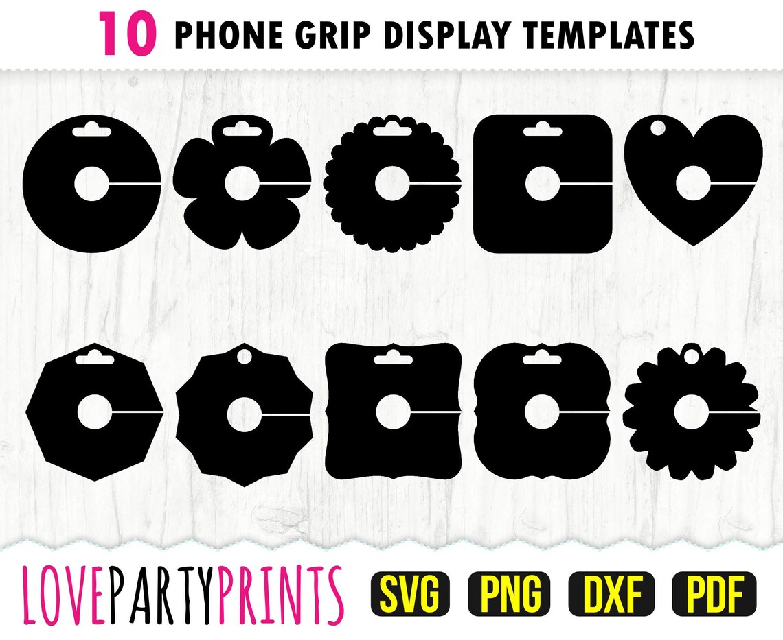 Phone Grip Display Template Svg DXF PNG PDF 3.5 - Etsy