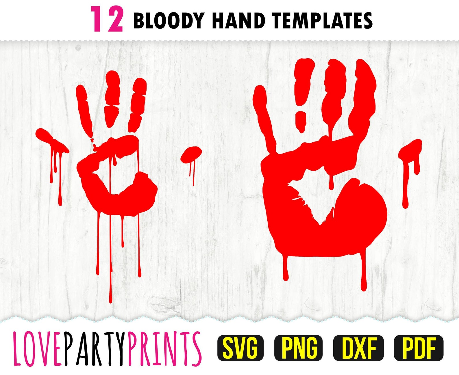 Bloody Hands SVG DXF PNG Pdf Hand Splatter Svg Paint Hand - Etsy UK