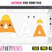 CANDY CORN ALPHABET Svg, Png and Pdf Files, Candy Corn Font, Candy Corn ...