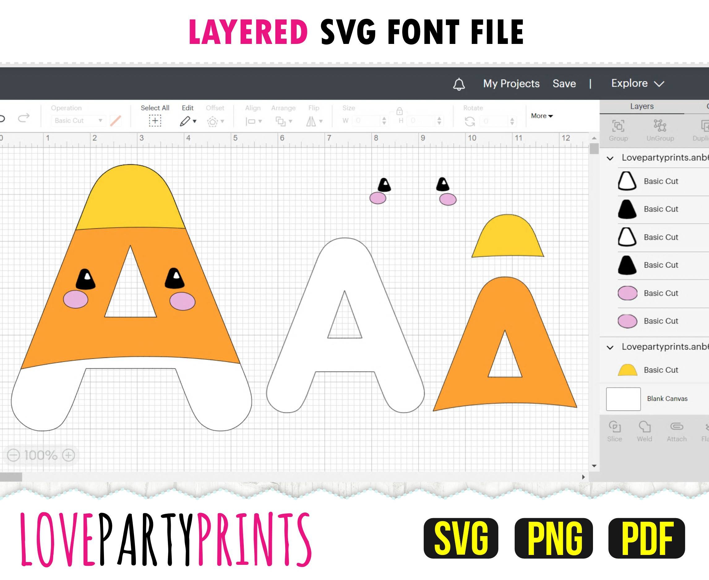 CANDY CORN ALPHABET Svg Png and Pdf Files Candy Corn Font - Etsy