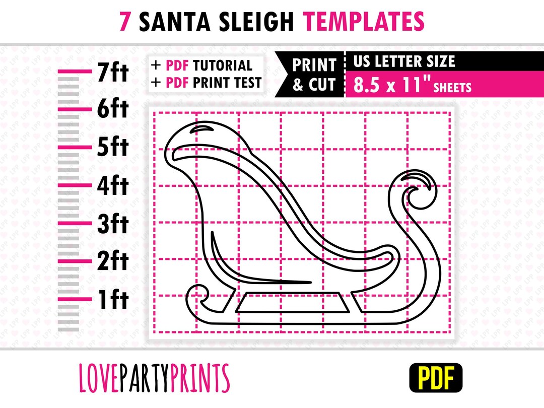 Life Size Santa Sleigh Templates, PDF, Christmas Outdoor Lawn ...
