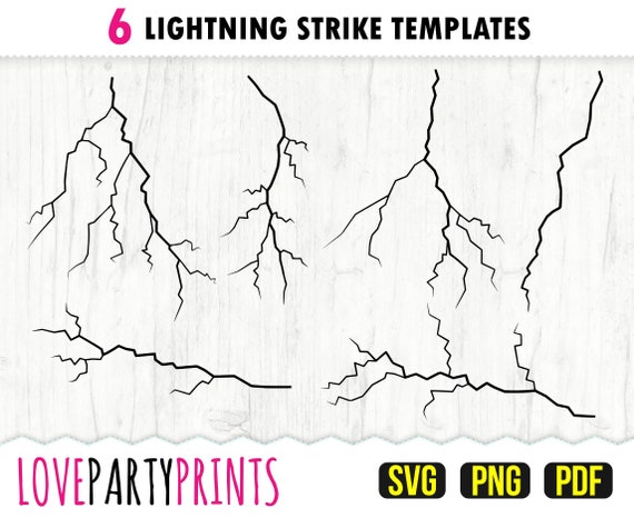 Lightning Bolts SVG PNG PDF Lightning Strike Svg Thunder - Etsy