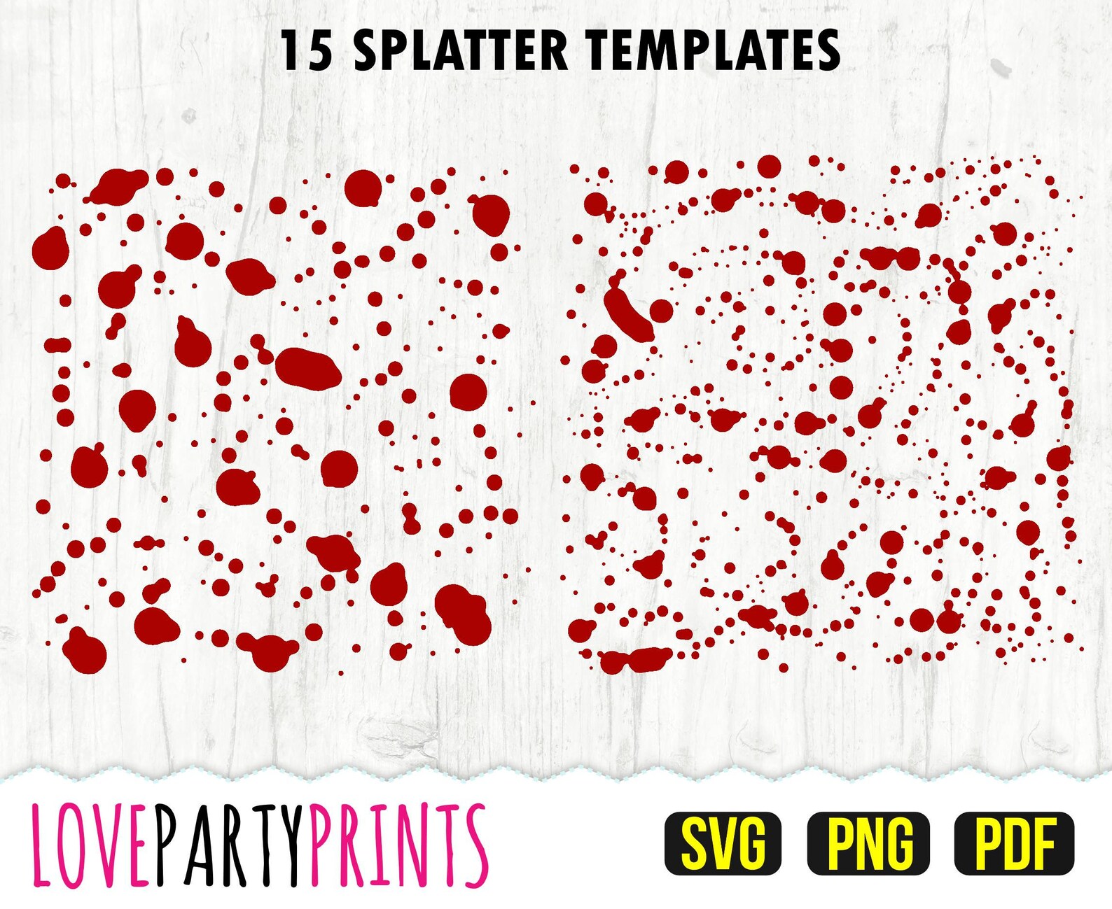 Splatter SVG PNG PDF Blood Splatter Svg Paint Splatter | Etsy