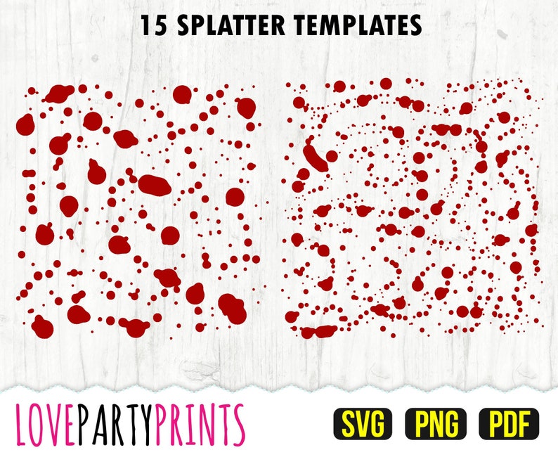 Splatter SVG PNG PDF Blood Splatter Svg Paint Splatter | Etsy