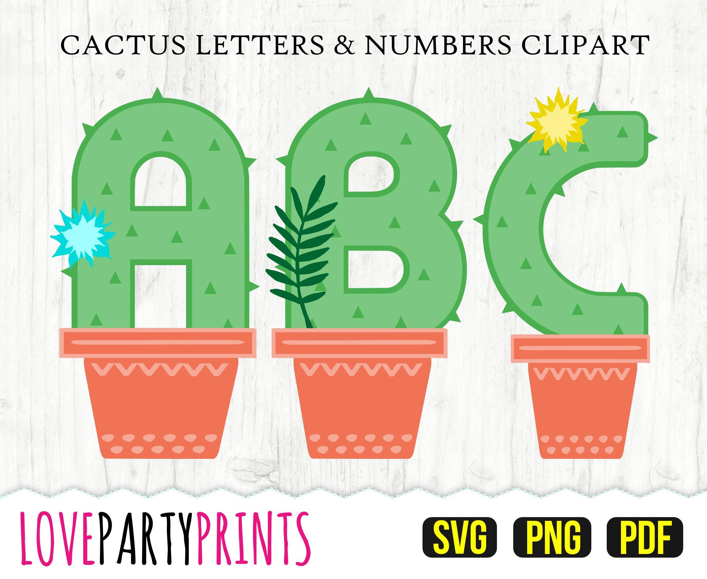 CACTUS FONT Svg Png and Pdf Files 300dpi High Quality | Etsy UK