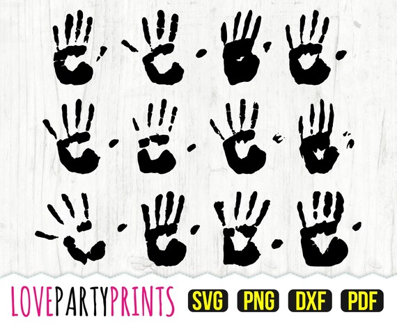 Hand Print SVG DXF PNG Pdf Hand Splatter Svg Paint Hand - Etsy