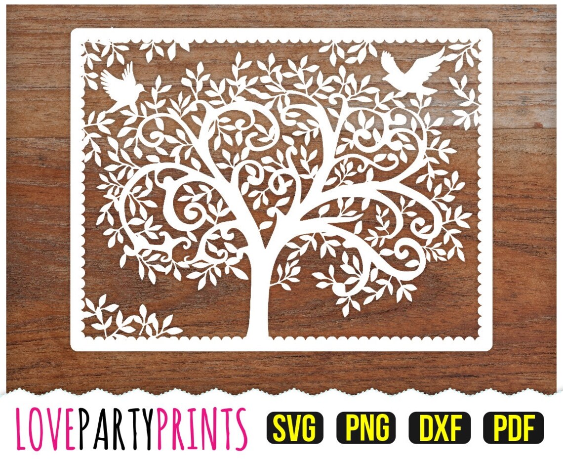 Papercut Tree of Life Template PDF and PNG Clip Art With Svg - Etsy